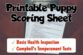 Printable Puppy Scoring Sheet - Doberman Planet